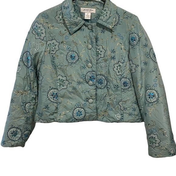 Judith Hart | Jackets & Coats | Vintage Judith Hart Blue Gold Silk ...